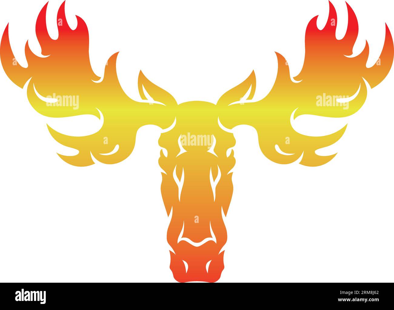 Elk moose head antlers Cut Out Stock Images & Pictures - Alamy