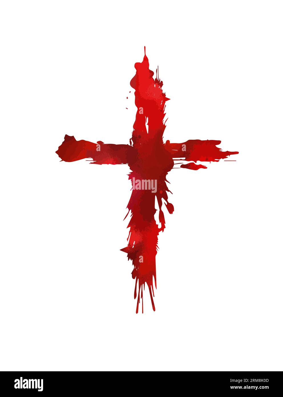 Cross red bloody. Vector illustration Stock Vector Image & Art - Alamy