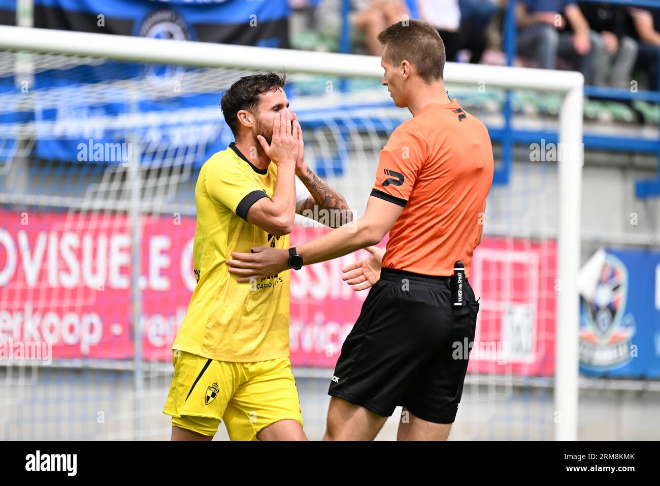 Denderleeuw, Belgium. 27th Aug, 2023. Thibaut Van Acker of Lierse Kempenzonen during the ...