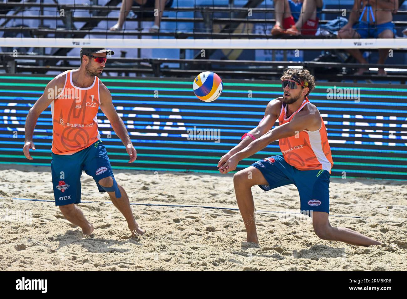 Brno, Czech Republic. 27th Aug, 2023. L-R Jan Dumek and Jiri Sedlak ...