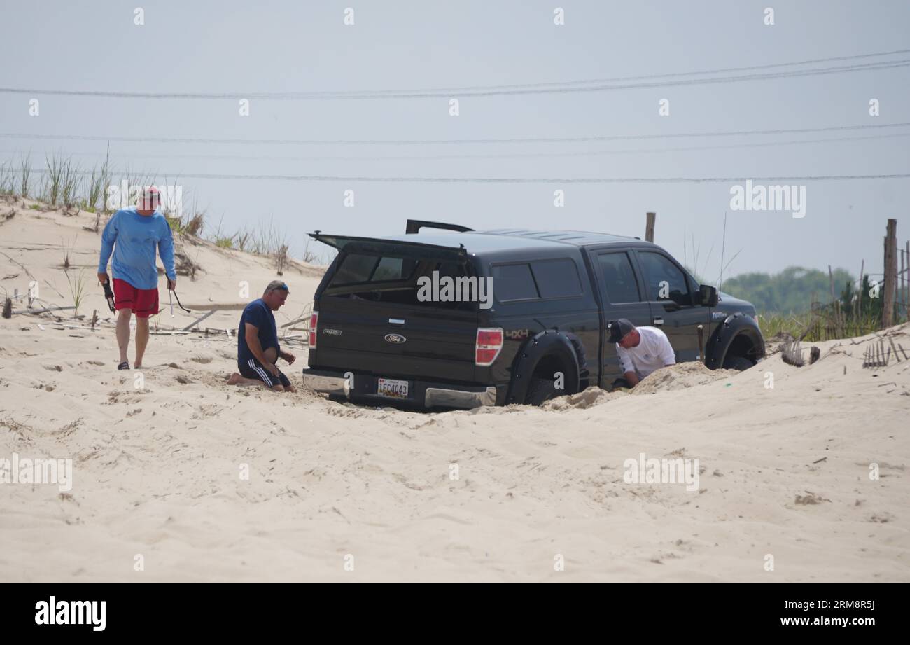 Bethany Beach, Delaware, U.S.A - August 5, 2023 - A group of men ...