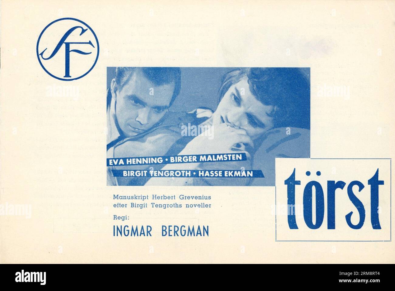 EVA HENNING and BIRGER MALMSTEN in TORST / THIRST / THREE STRANGE LOVES 1949 director INGMAR ...