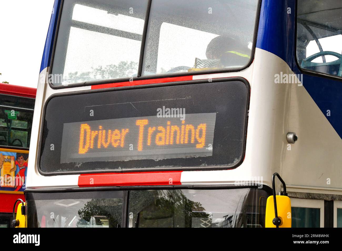 London, England, UK - 28 June 2023: Front of a double decker bus being ...