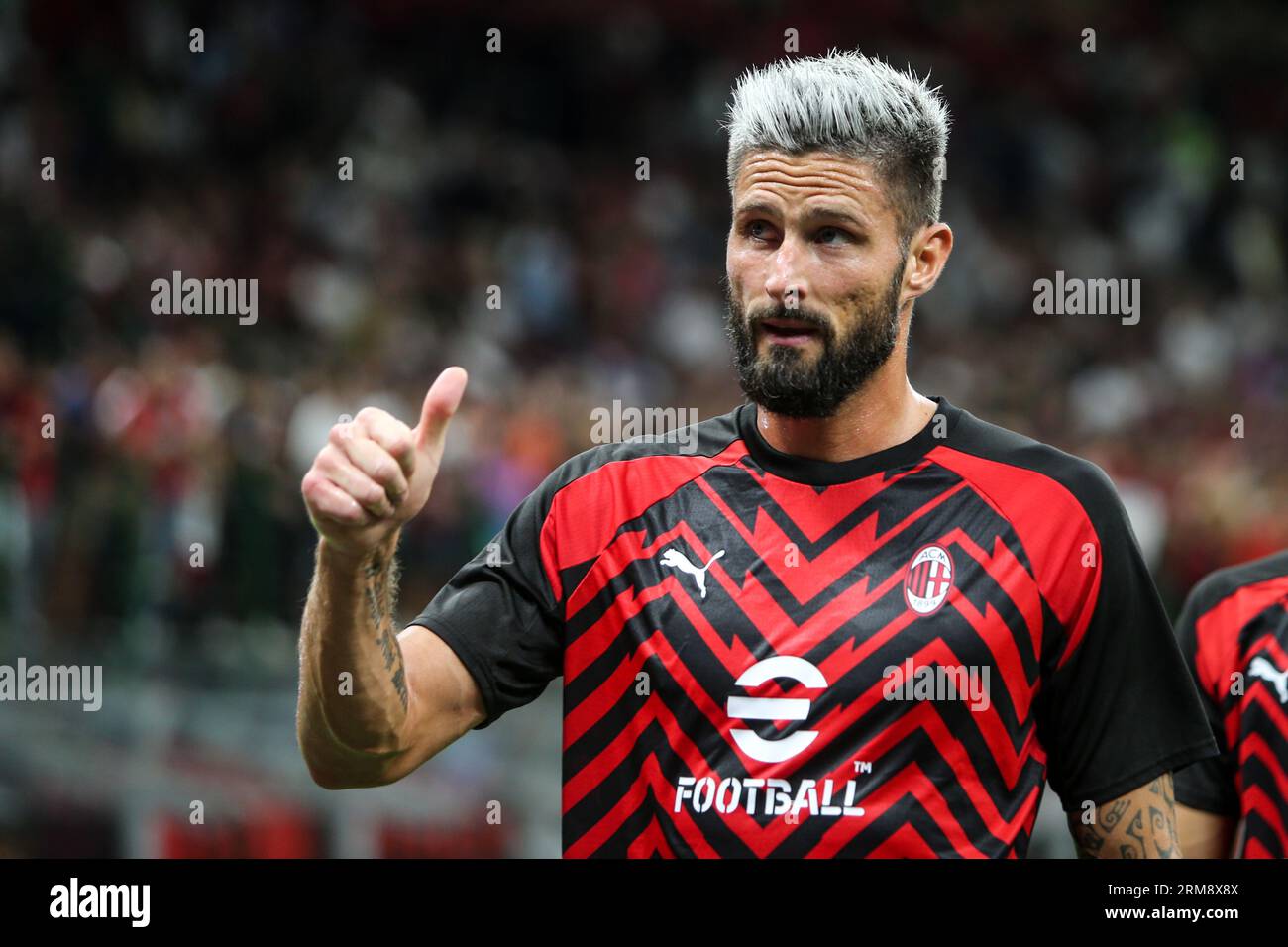 Giroud, Milan player Stock Photo - Alamy