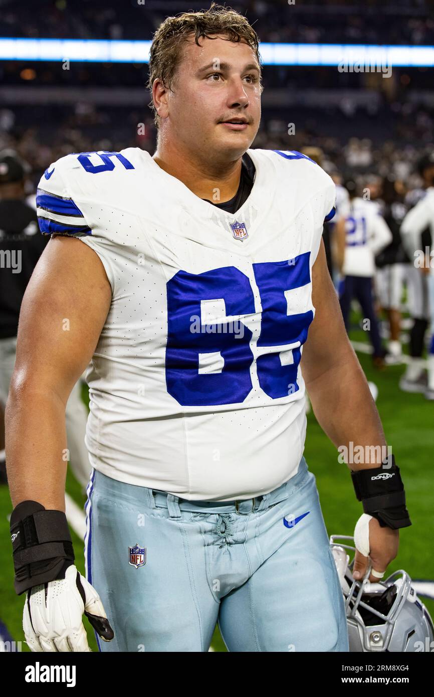 Dallas Cowboys center Alec Lindstrom (65) is seen after an NFL football ...