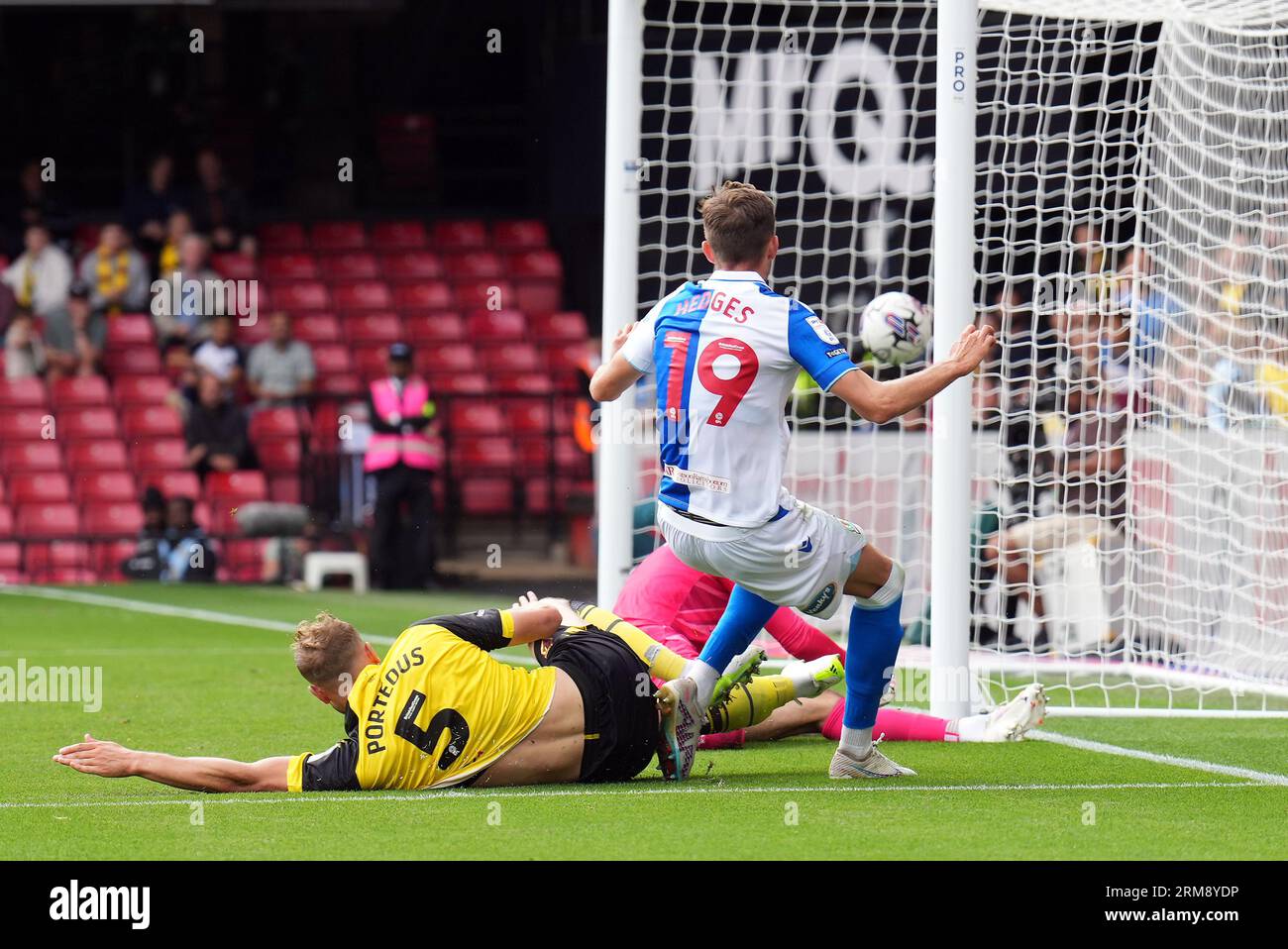 Blackburn Rovers' Ryan Hedges scores their side's first goal of the ...