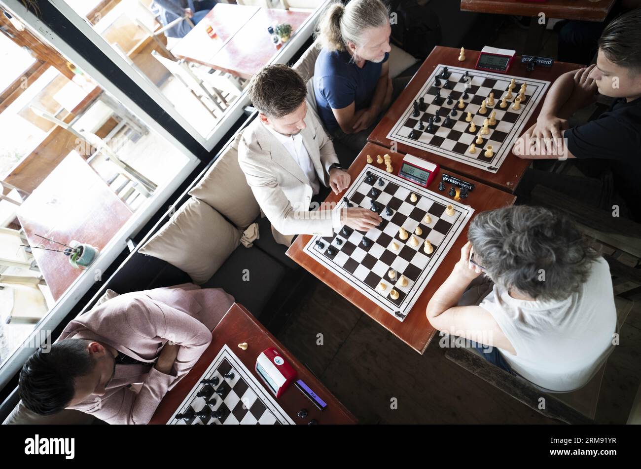 THE HAGUE - Gideon van Meijeren during a chess tournament for members ...