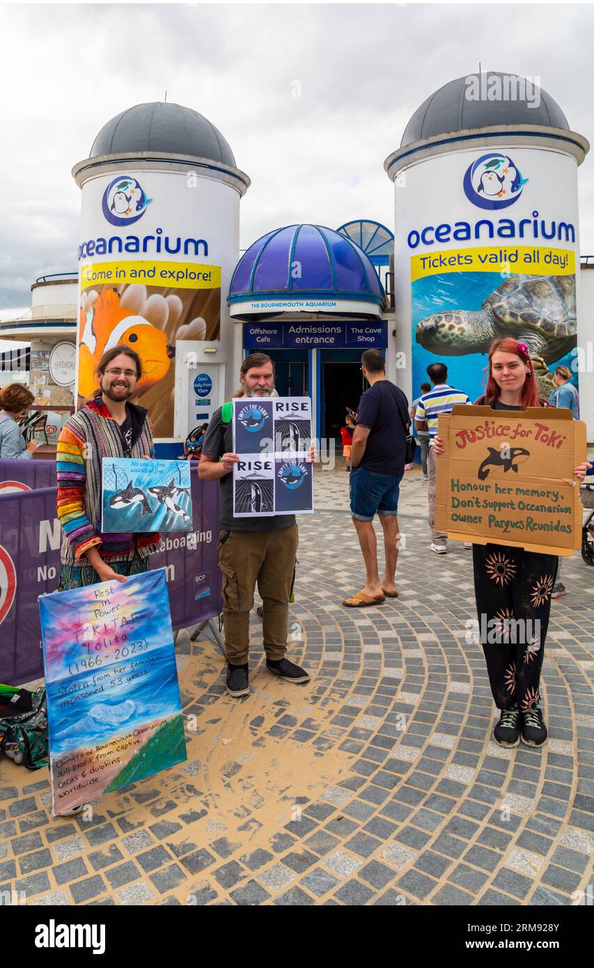 Bournemouth, Dorset, UK. 27th August 2023. Memorial protest held ...