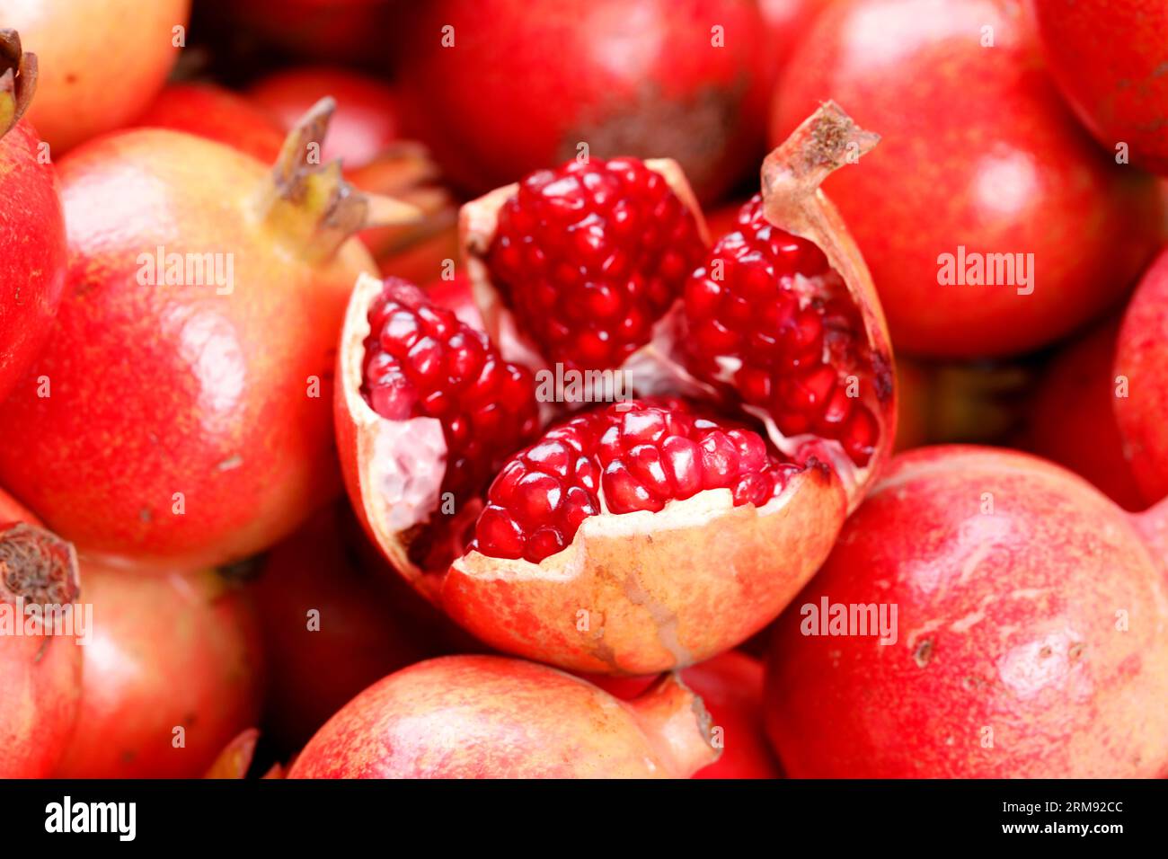 Dhaka, Bangladesh - August 26, 2023: The fresh ripe pomegranate fruit ...