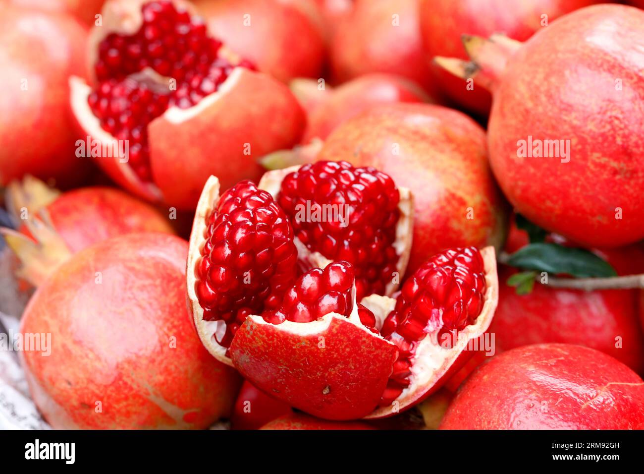 Dhaka, Bangladesh - August 26, 2023: The fresh ripe pomegranate fruit ...