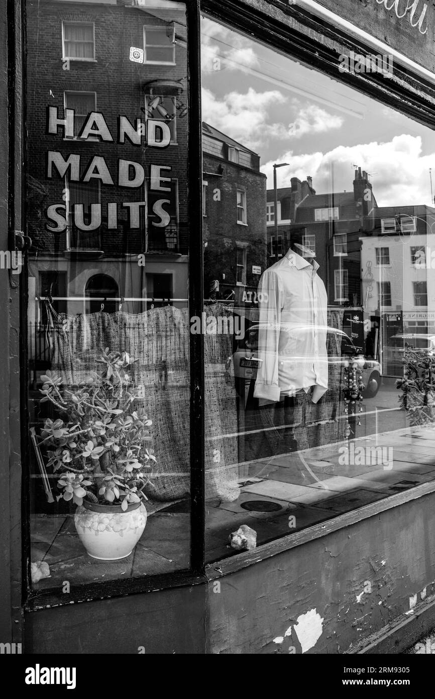 Tailor shop window Black and White Stock Photos & Images - Alamy