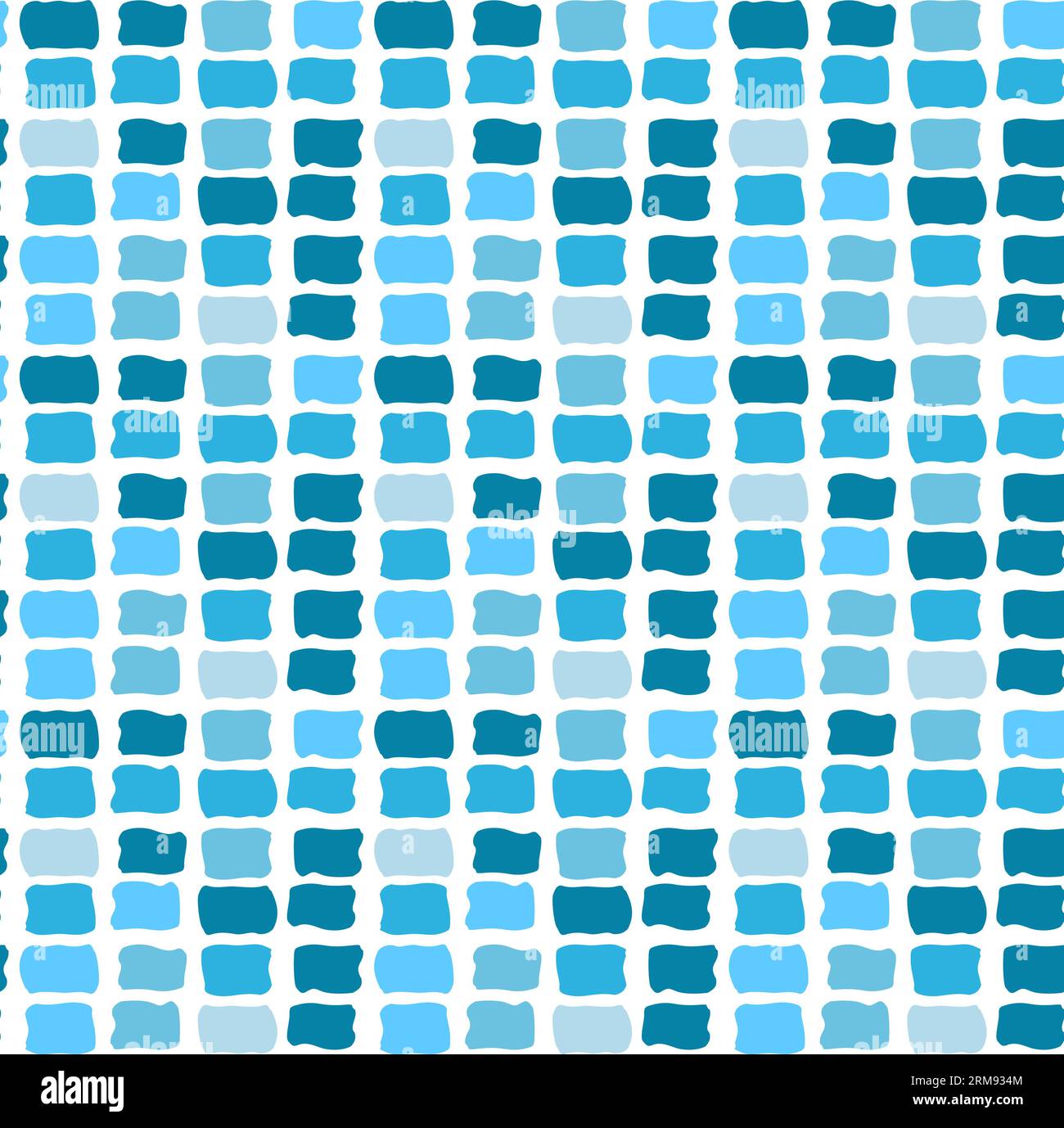 Blue Mosaic On A White Background Vector Tile Mosaic Seamless Stock Vector Image And Art Alamy