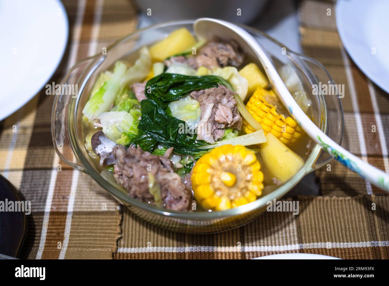 Delicious traditional Filipino homecokked soup dish Nilaga Stock Photo ...
