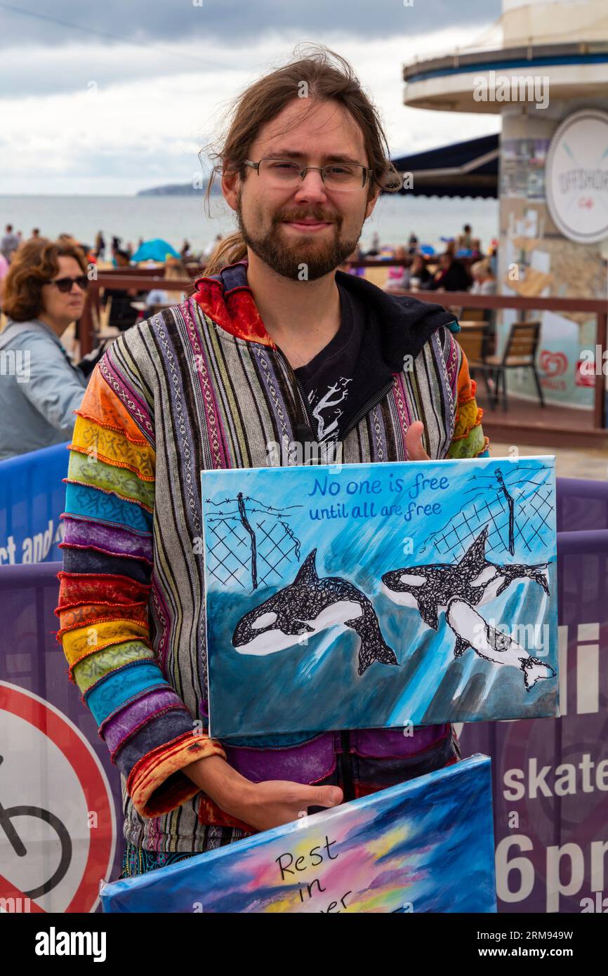 Bournemouth, Dorset, UK. 27th August 2023. Memorial protest held ...