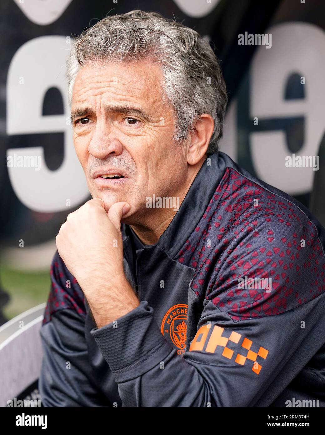 Manchester City Assistant Manager, Juanma Lillo, looks on during the ...