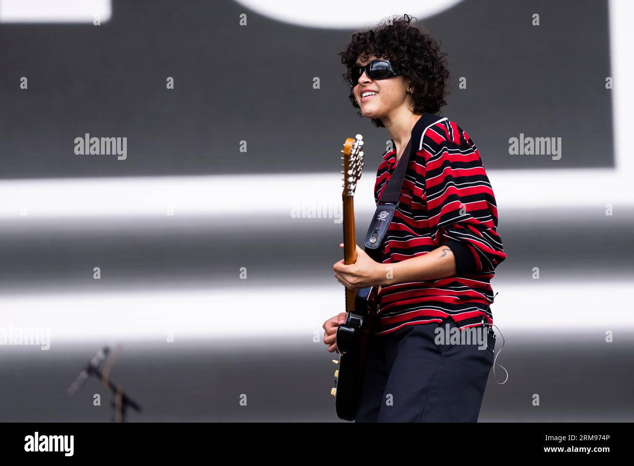 Naomi McPherson of Muna performs at the Reading Music Festival, England ...