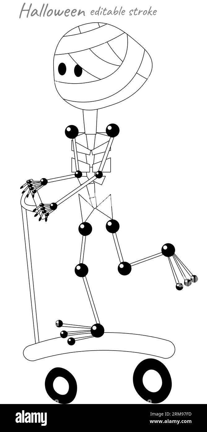 Cute Halloween Mummy Coloring Pages