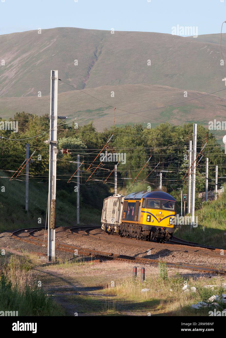 GB Railfreight class 69 diesel locomotive 69001 on the west coast ...