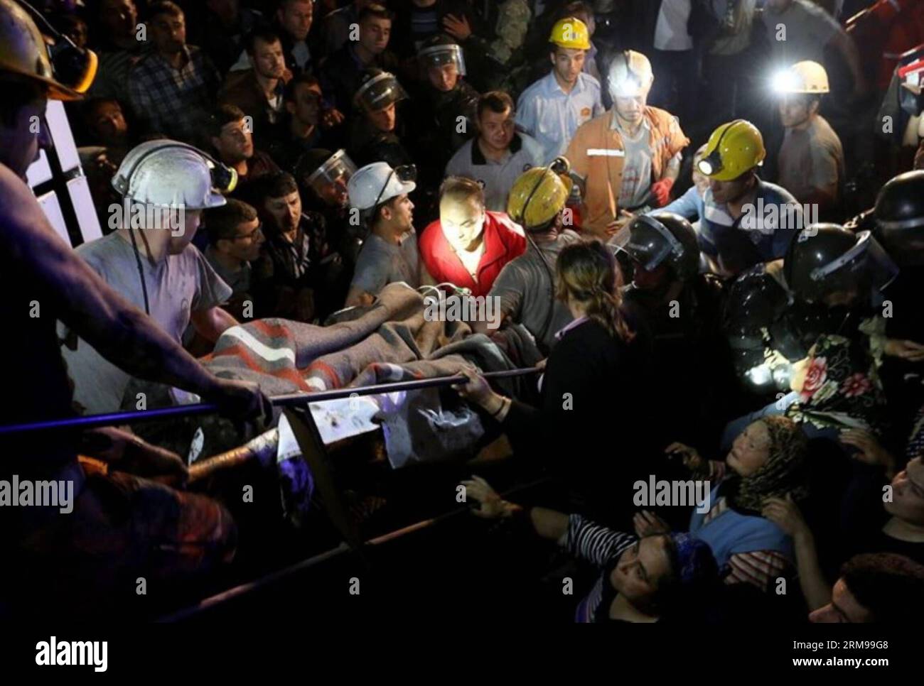ANKARA, May 13, 2014 - Photo released by Turkey NTV shows rescue ...
