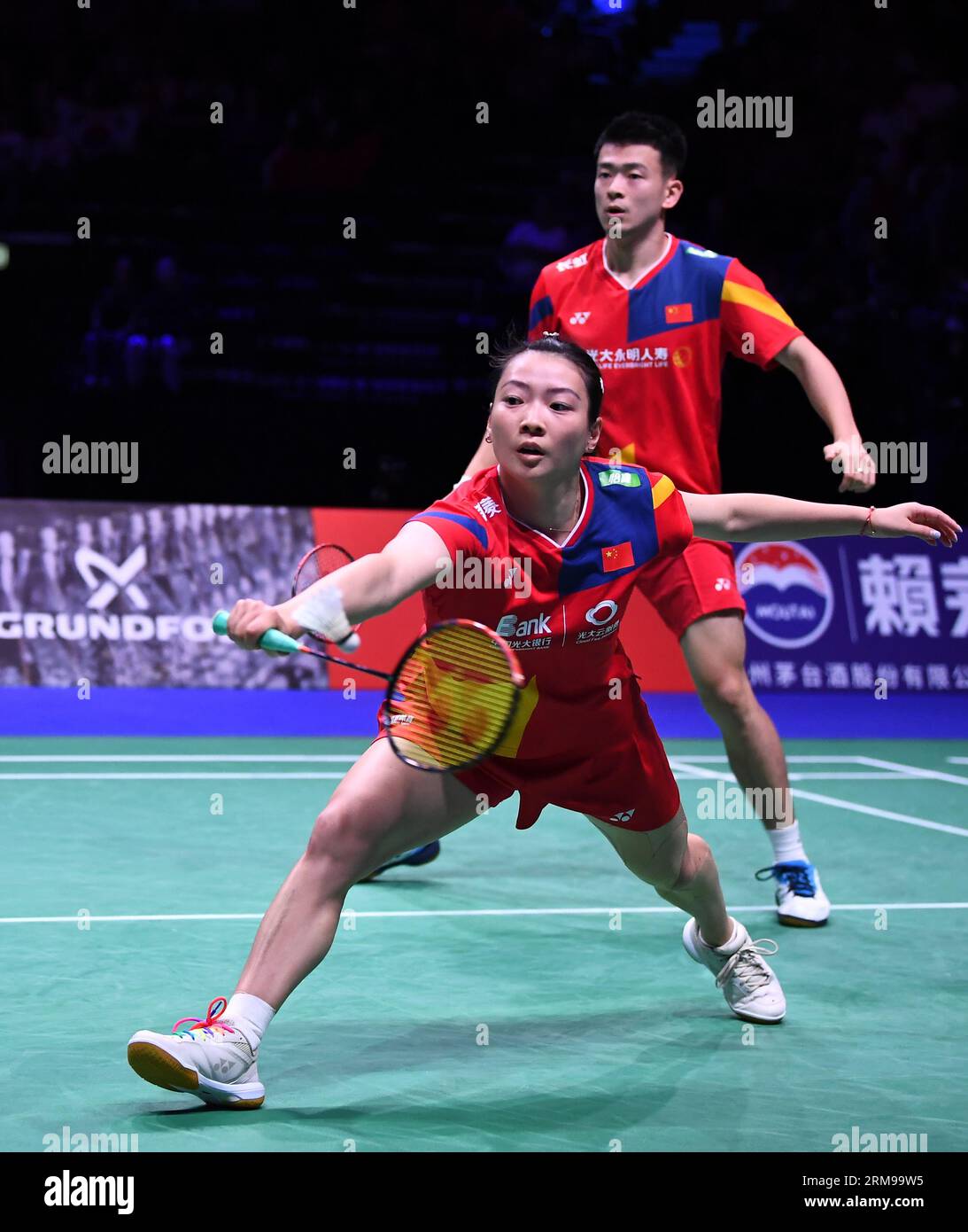 Copenhagen, Denmark. 27th Aug, 2023. Zheng Siwei (R)/Huang Yaqiong of ...