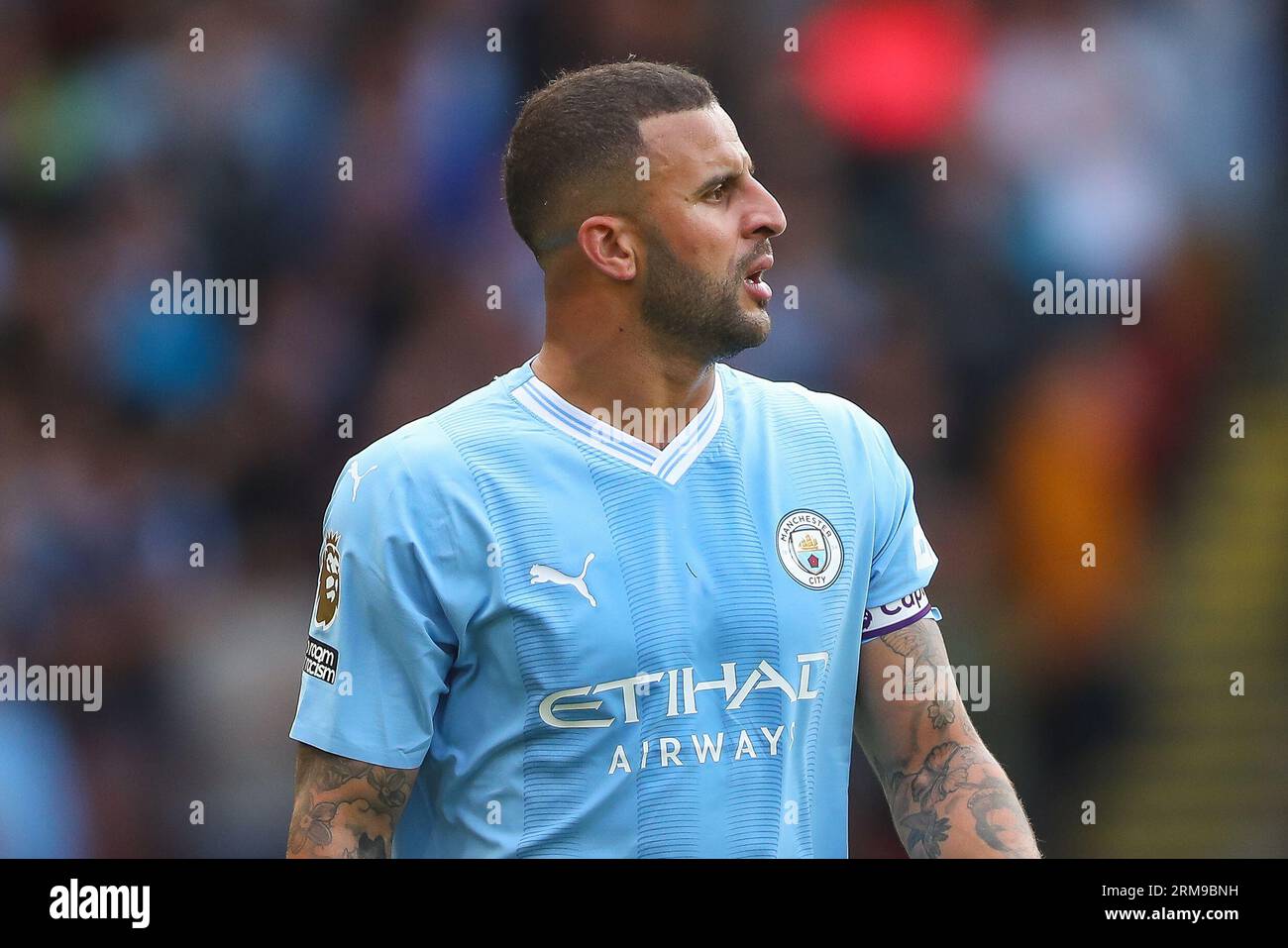 Kyle Walker #2 of Manchester City during the Premier League match ...