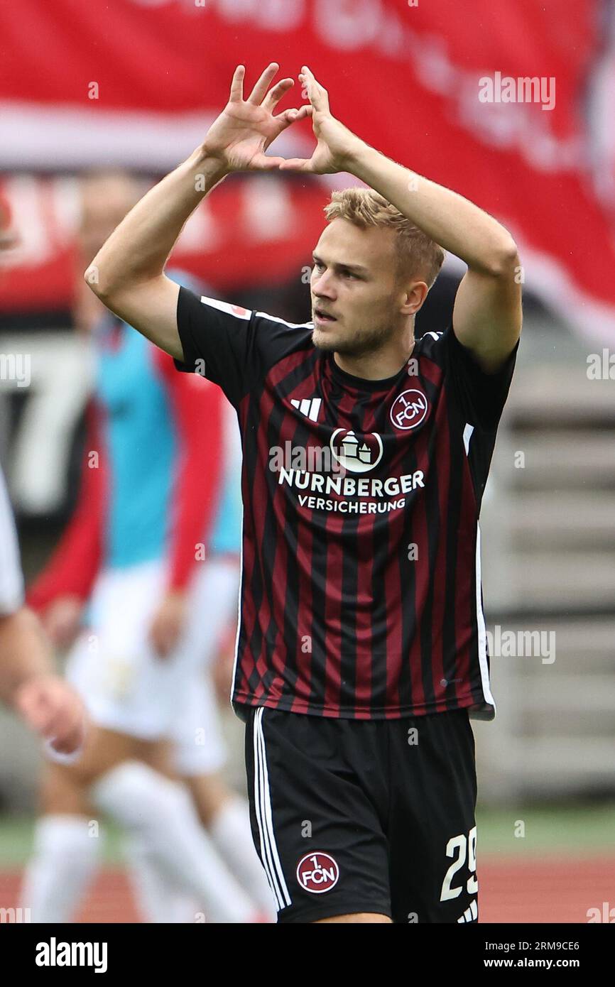 Nuremberg, Germany. 27th Aug, 2023. Soccer: 2nd Bundesliga, 1. FC ...