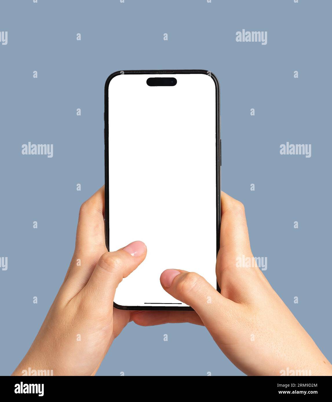 Hands holding mobile phone, texting. Use smartphone screen mockup ...