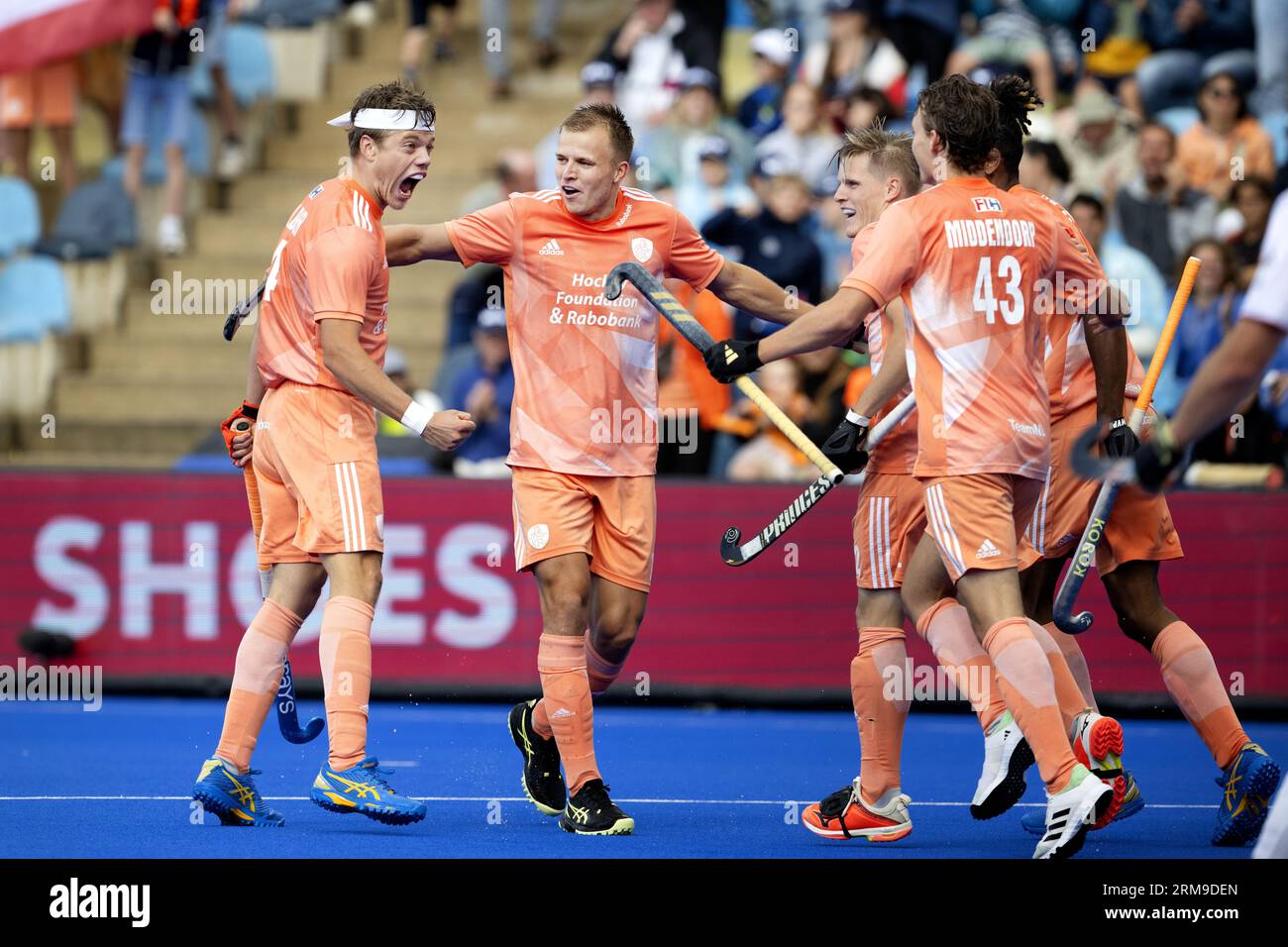 MONCHENGLADBACH - Derck de Vilder of the Netherlands has scored the 1-0 ...