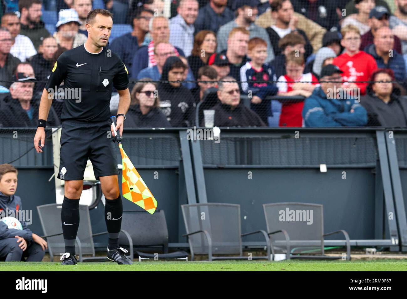 ROTTERDAM, NETHERLANDS - AUGUST 27: Assistant Referee Mario Diks looks ...