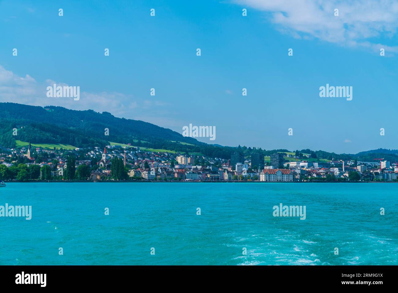 Switzerland, Rorschach city houses bodensee lake constance coast beach ...