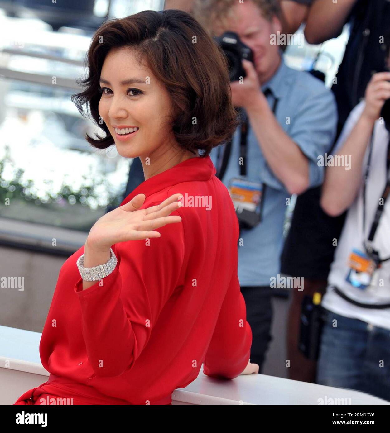 (140523) -- CANNES, May 23, 2014 (Xinhua) -- South Korean actress Kim ...