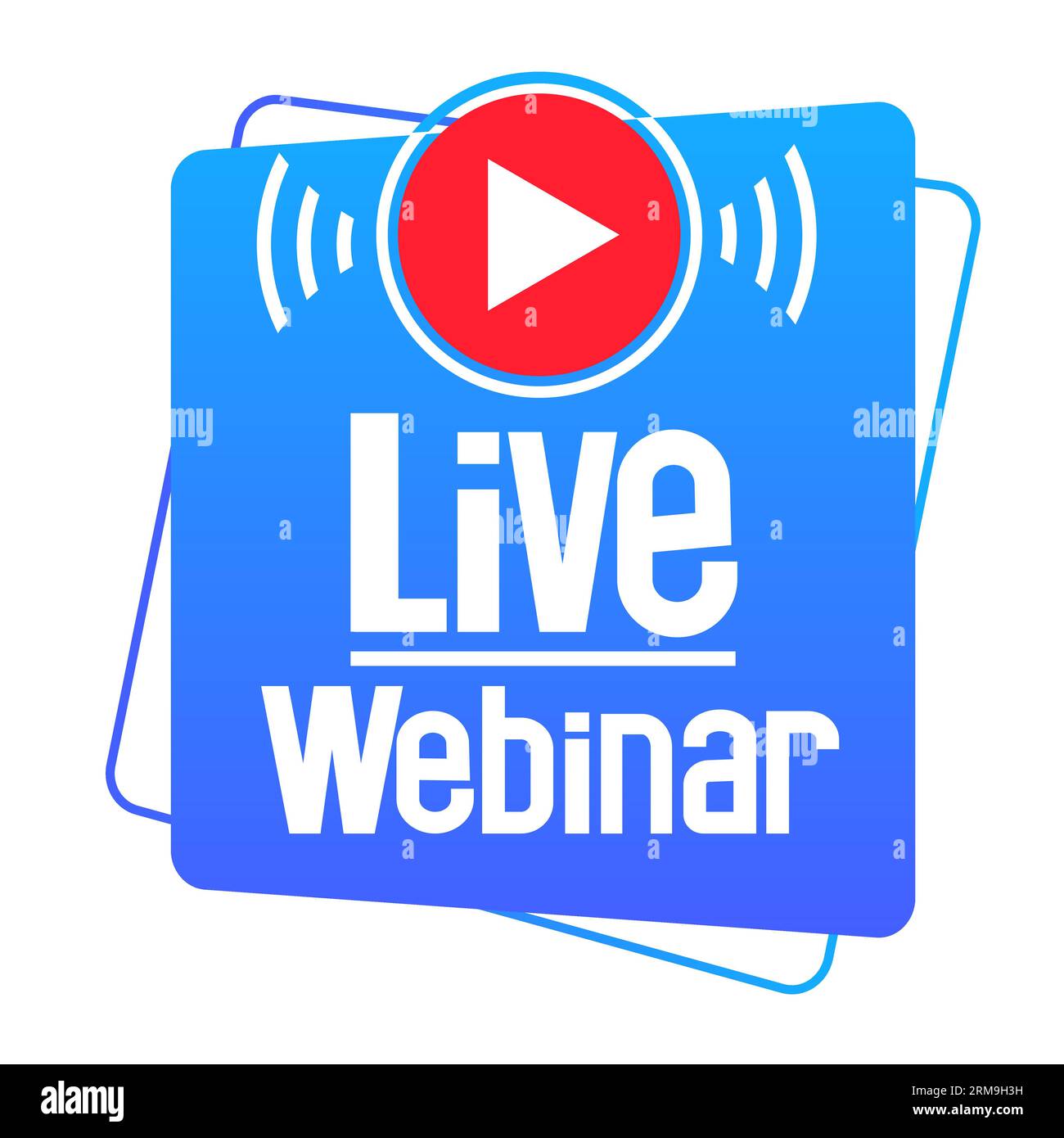 Live Webinar Button. Live stream logo. Video conference icon. Live ...
