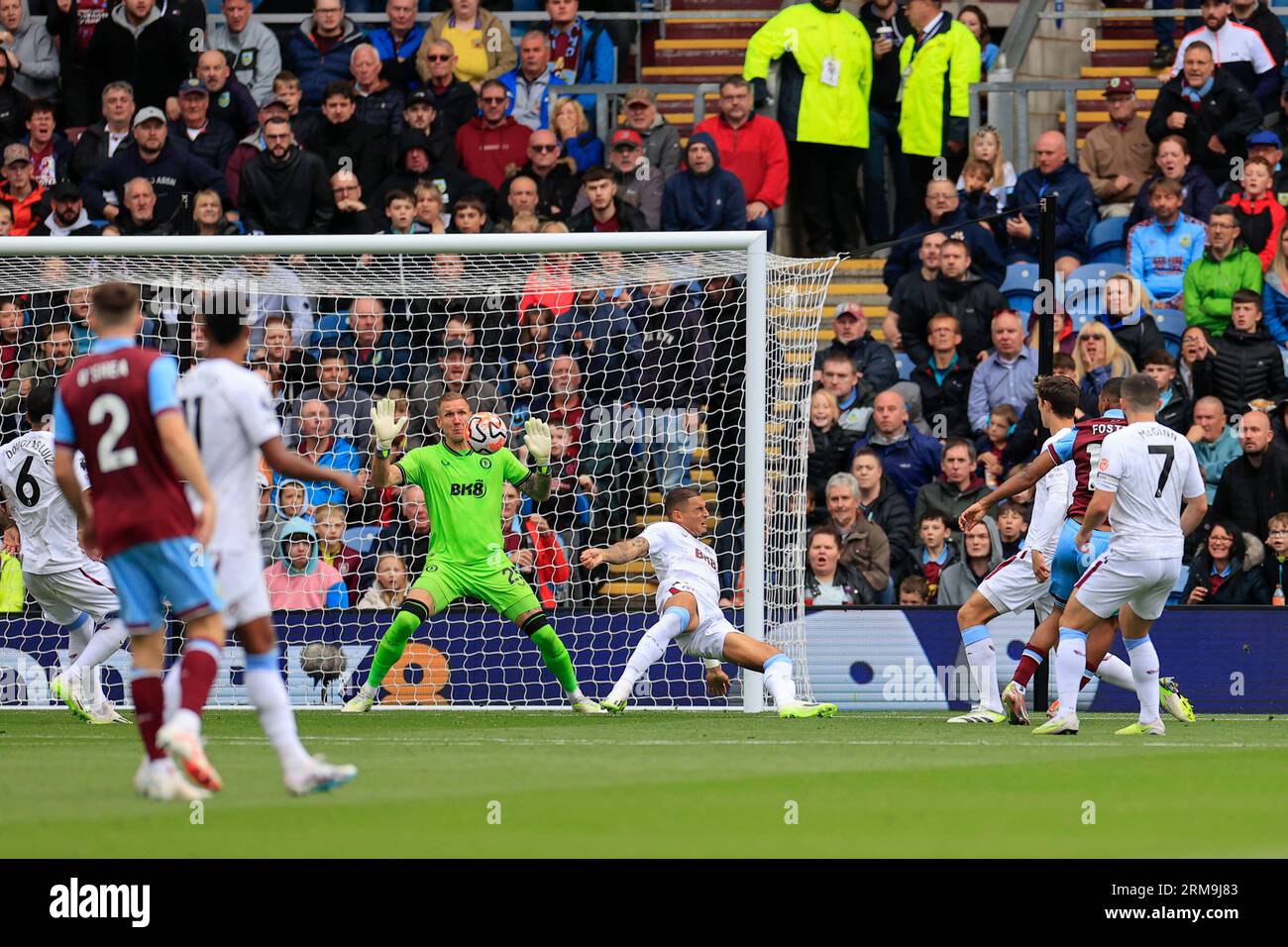 Lyle Foster #17 of Burnley scores to make it 1-2 during the Premier ...