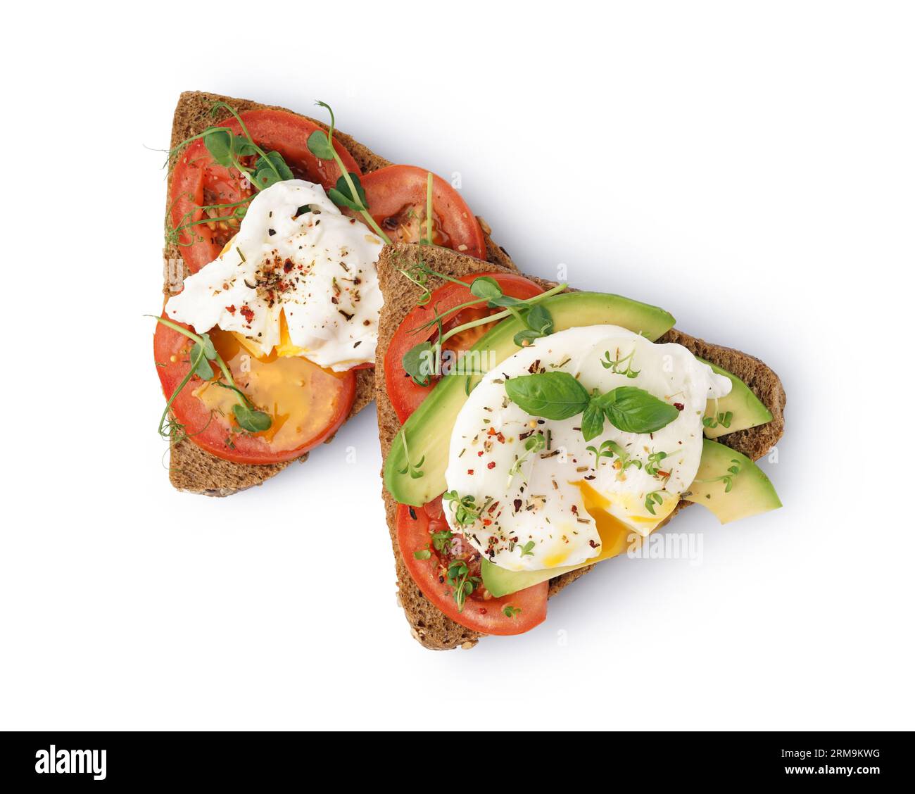 Triangle sandwich top view Cut Out Stock Images & Pictures - Alamy