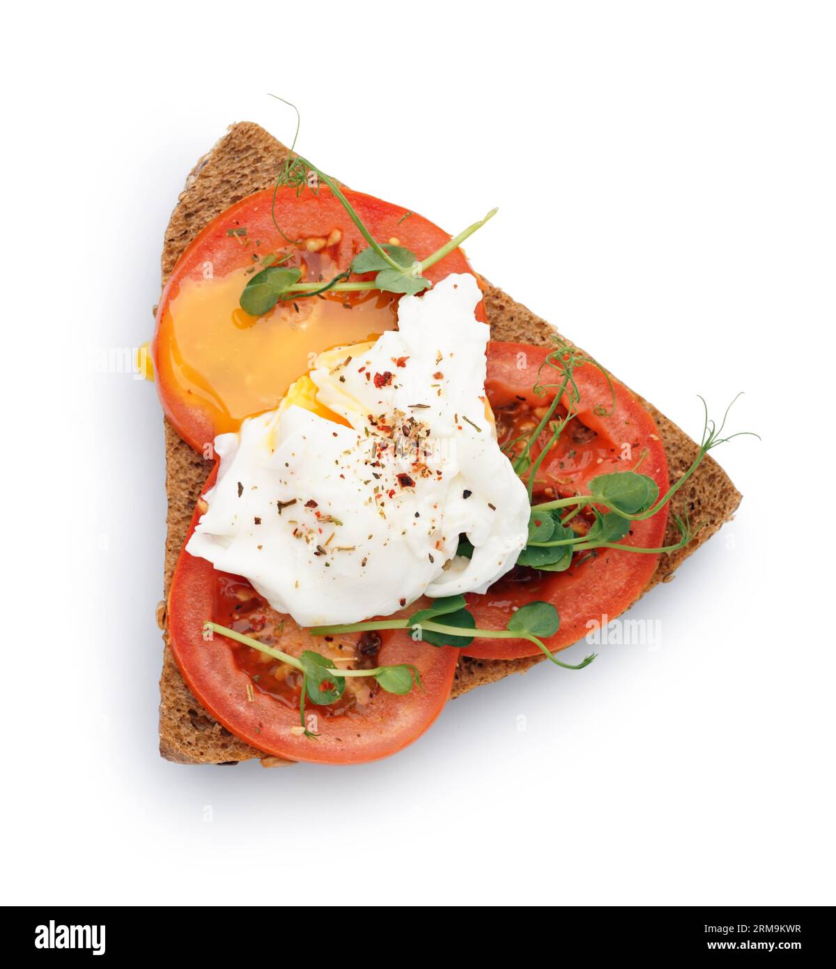 Triangle sandwich top view Cut Out Stock Images & Pictures - Alamy