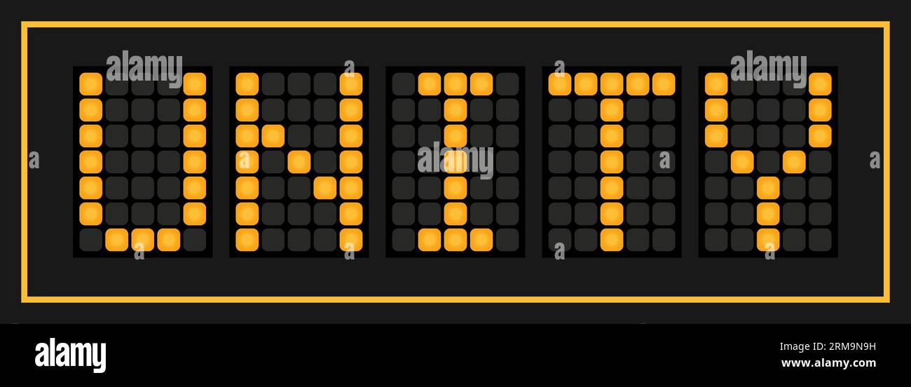 Orange color led banner in word unity on black background Stock Vector ...