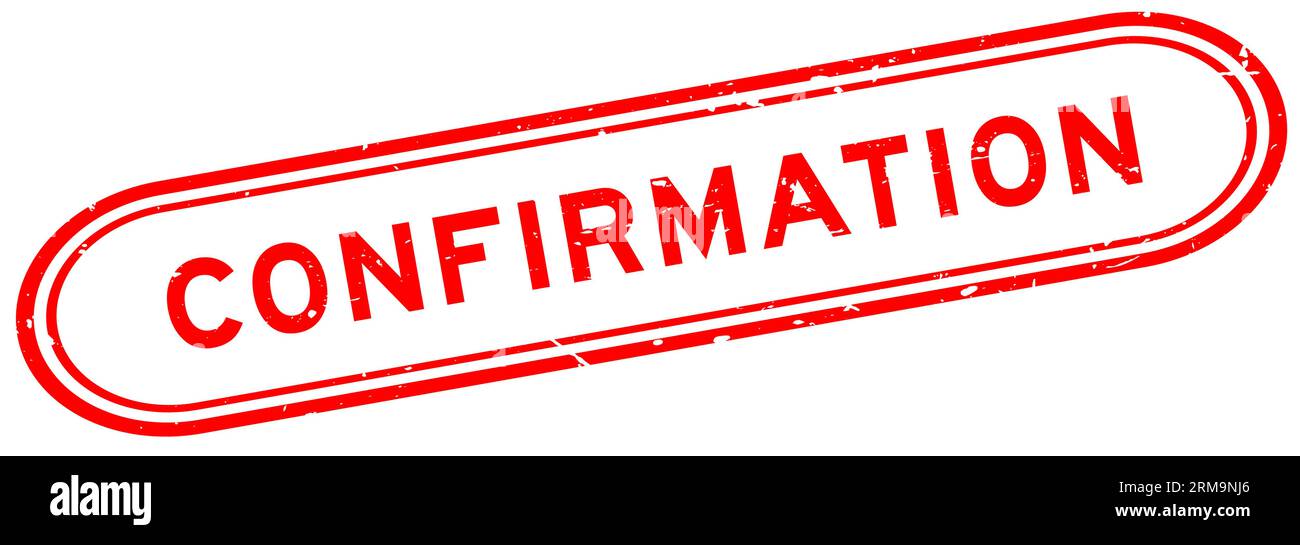 Grunge black confirmation word rubber seal stamp on white background ...