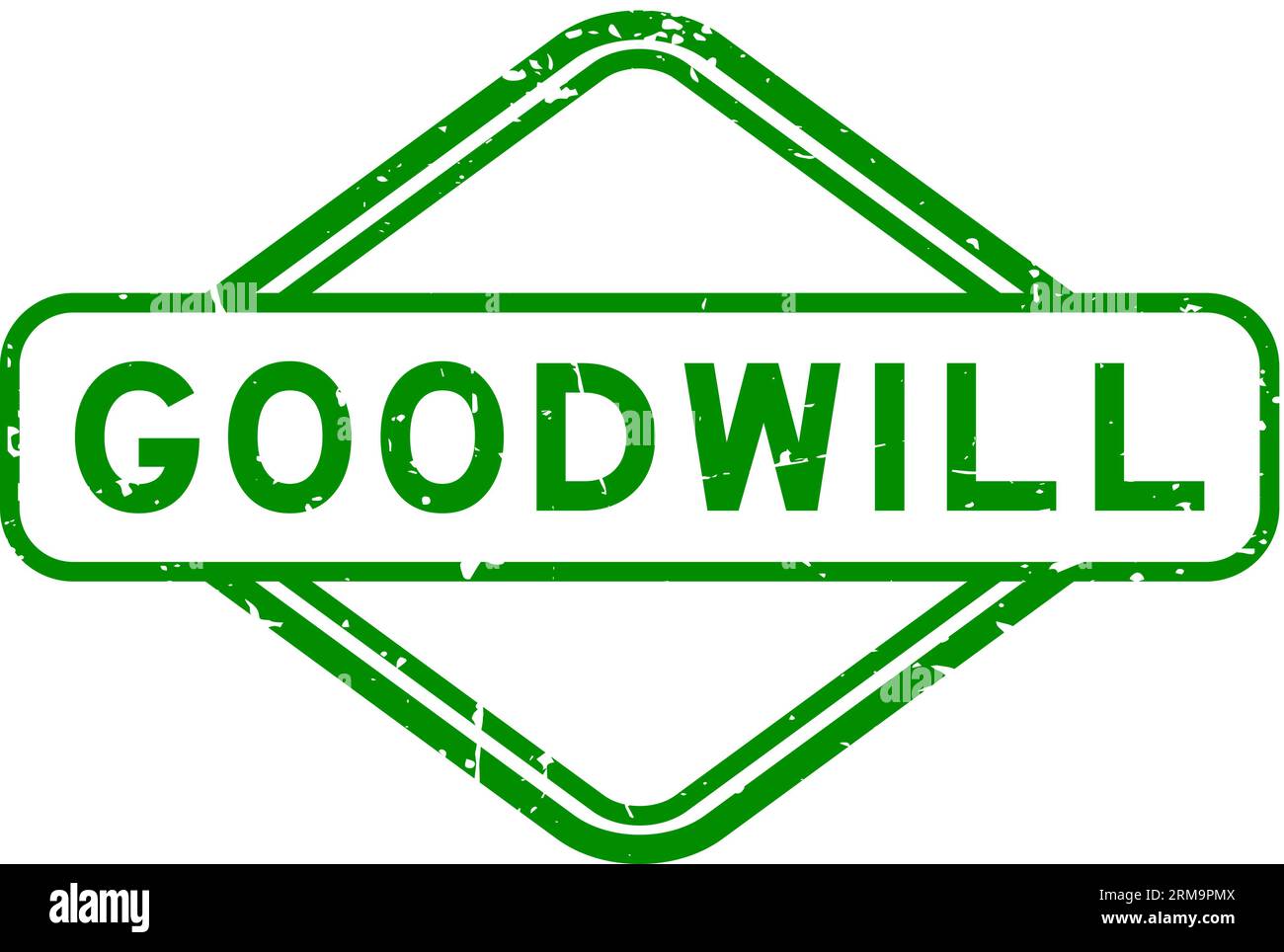 Grunge green goodwill word rubber seal stamp on white background Stock ...