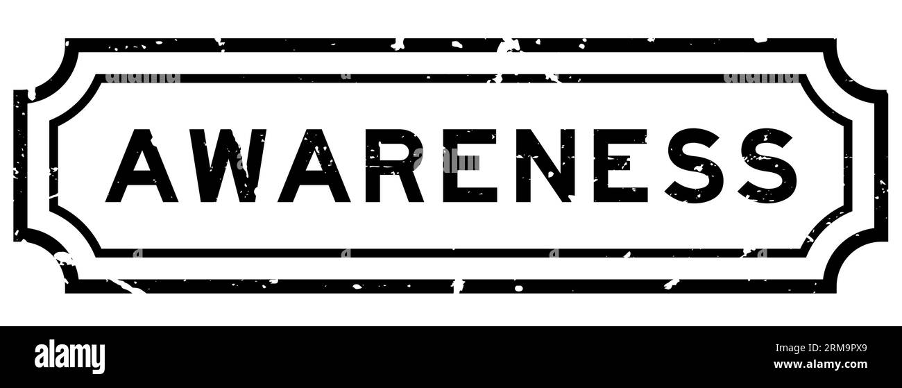 Grunge black awareness word rubber seal stamp on white background Stock ...
