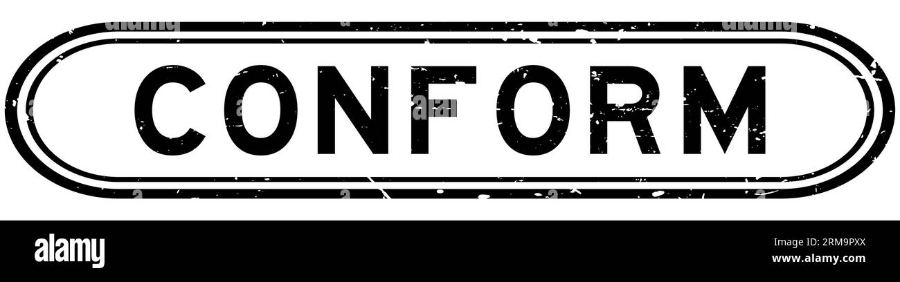 Grunge black conform word rubber seal stamp on white background Stock ...