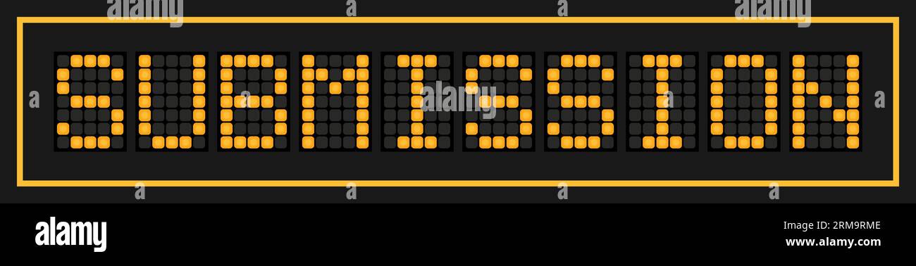 Orange color led banner in word submission on black background Stock ...