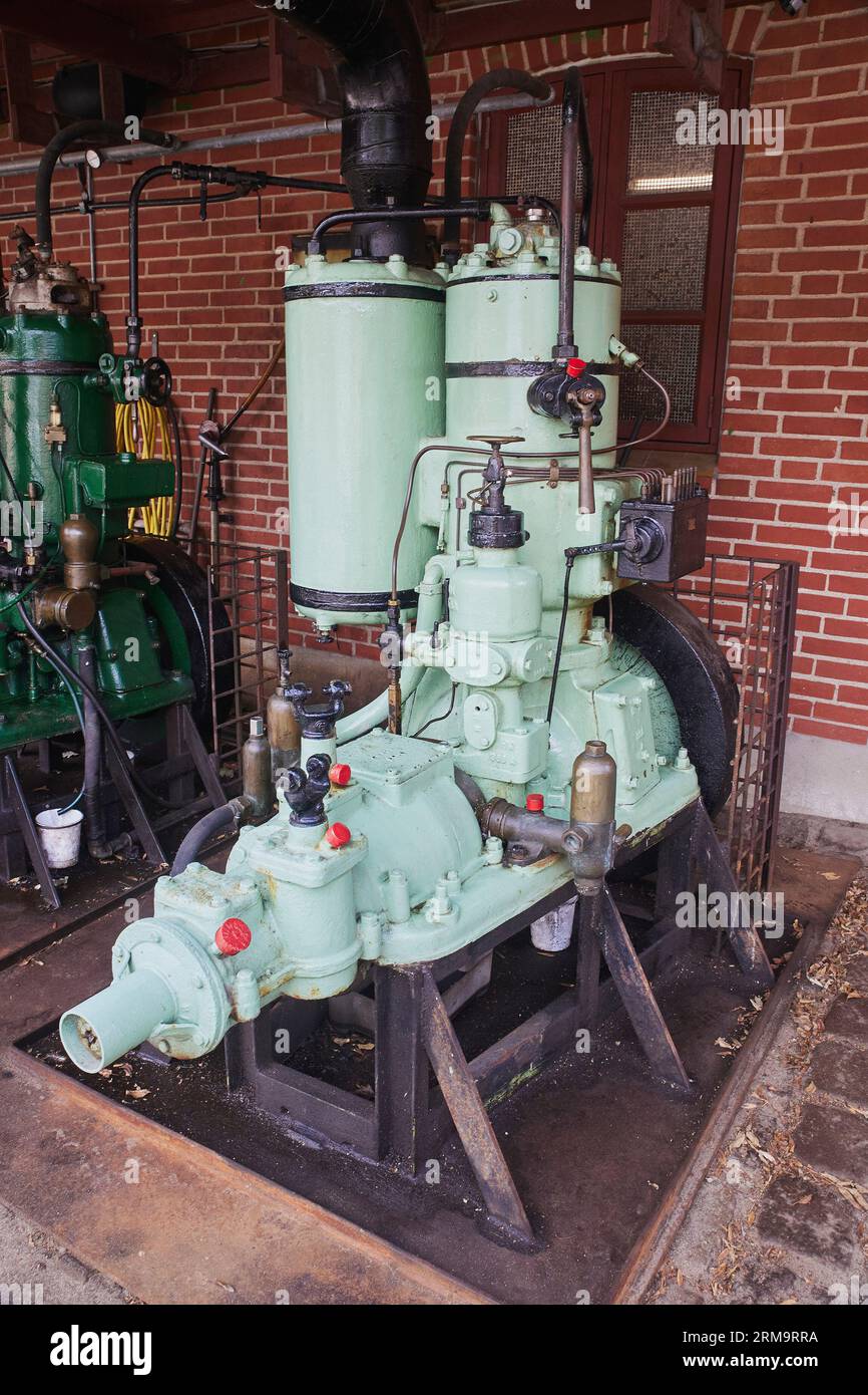 Old ship engine in museum in Denmark Stock Photo - Alamy