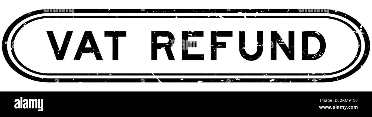 Grunge black vat refund word rubber seal stamp on white background ...