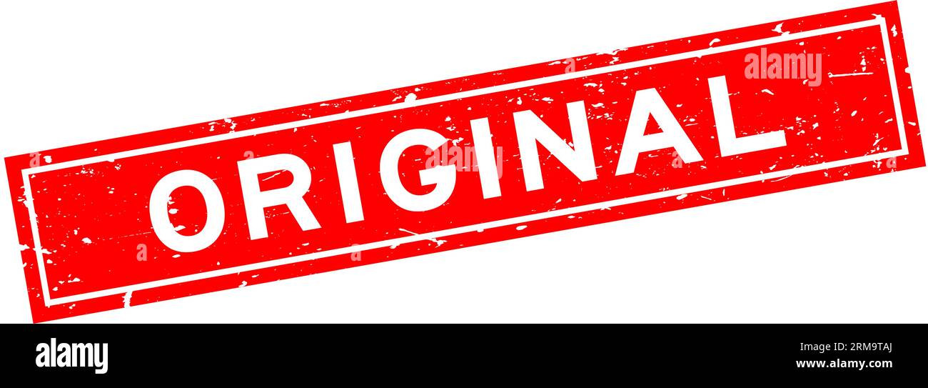 Grunge red original word square rubber seal stamp on white background Stock Vector Image & Art ...