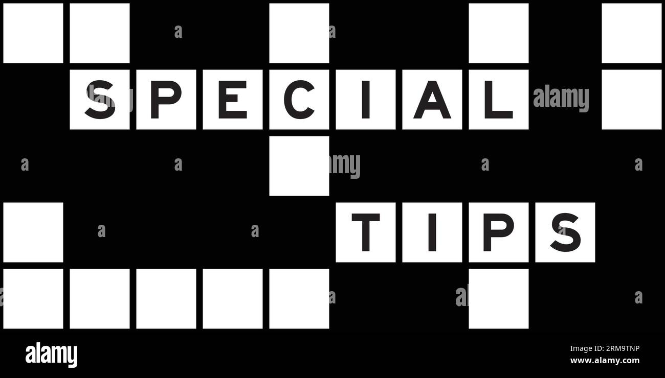 Alphabet letter in word special tips on crossword puzzle background ...