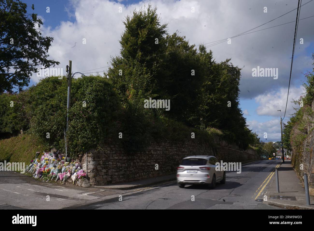 Flowers and tributes left at the scene in Clonmel, Co Tipperary where ...