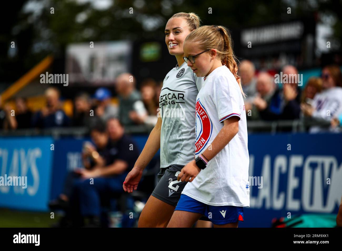 London, UK. 27th August, 2023. Rachel Dugdale (2 Reading) walking out ...