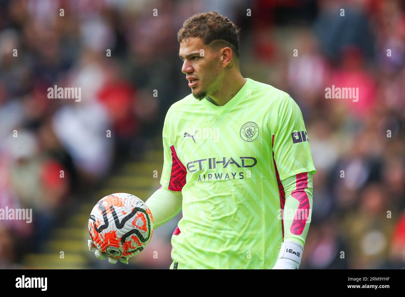 Ederson #31 of Manchester City during the Premier League match ...
