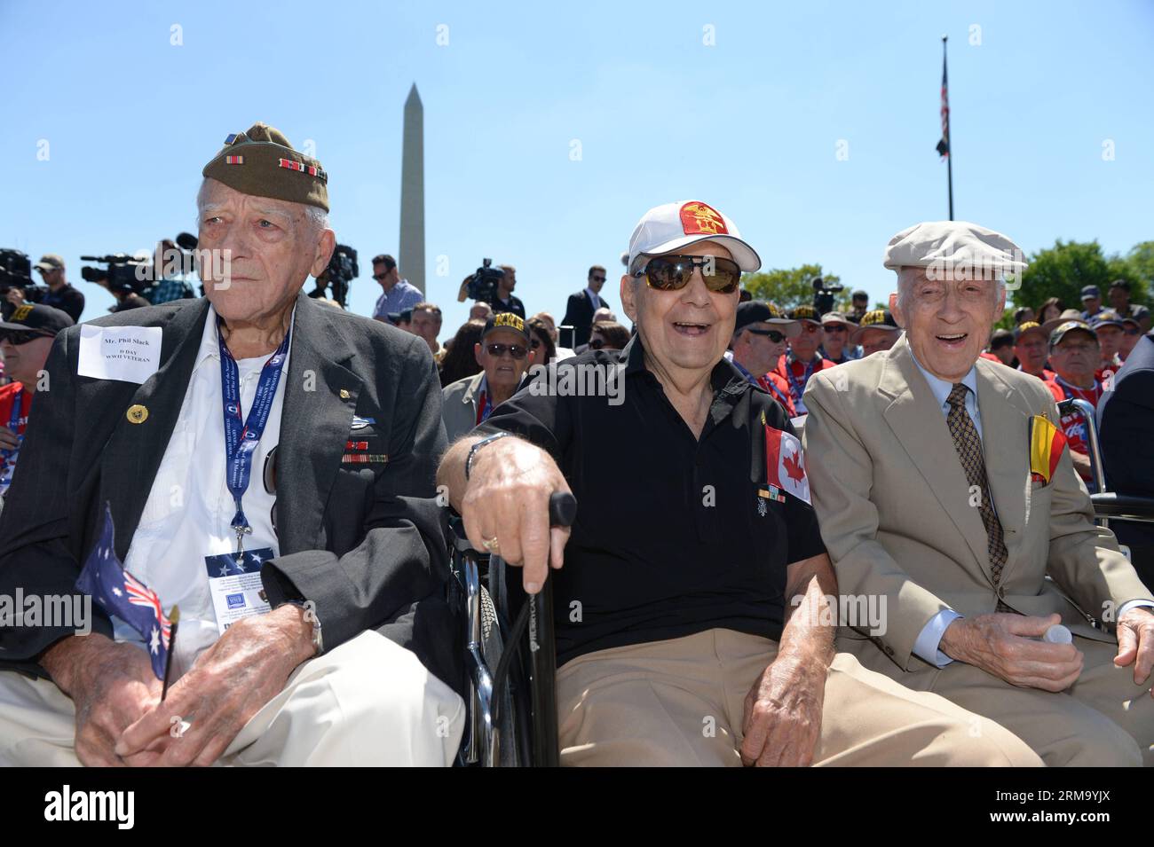 (From L to R) World War II veterans Phil Slack, Joseph Navarra and ...