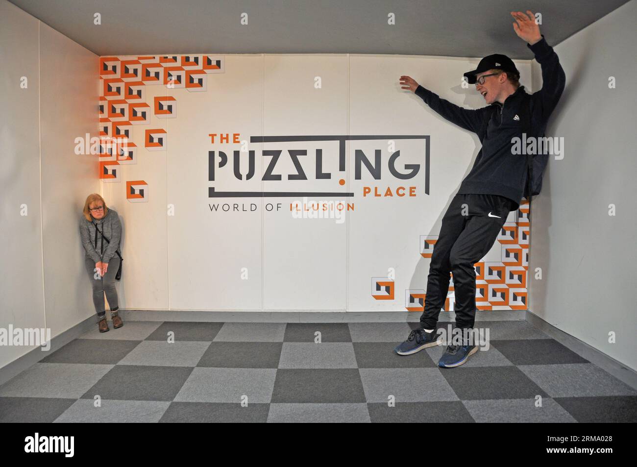 Optical Illusion at The Puzzling Place, Keswick, Lake District Stock ...